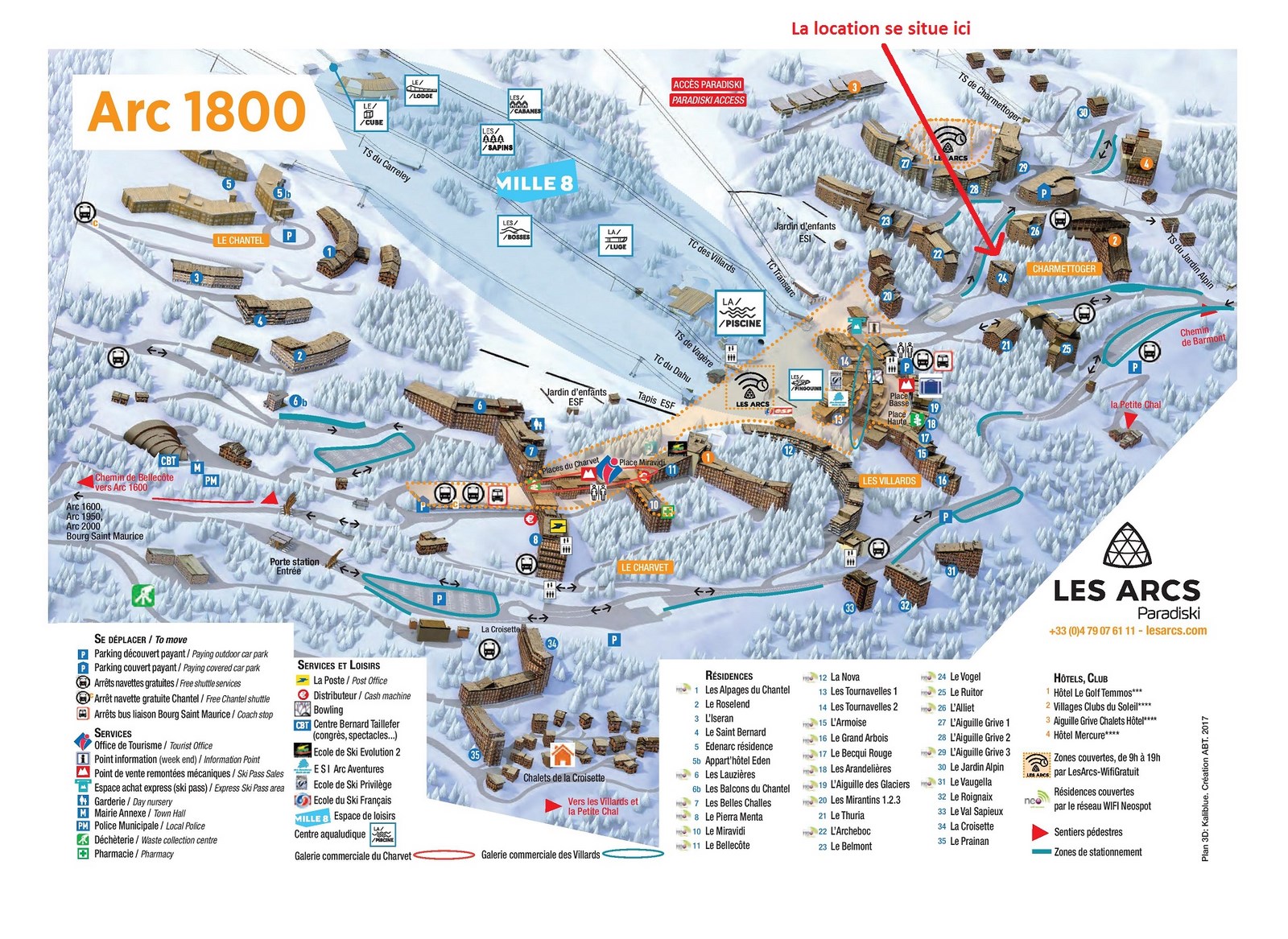 LES ARCS 1800 | FUNICULAIRE | NAVETTES | STATIONNEMENT